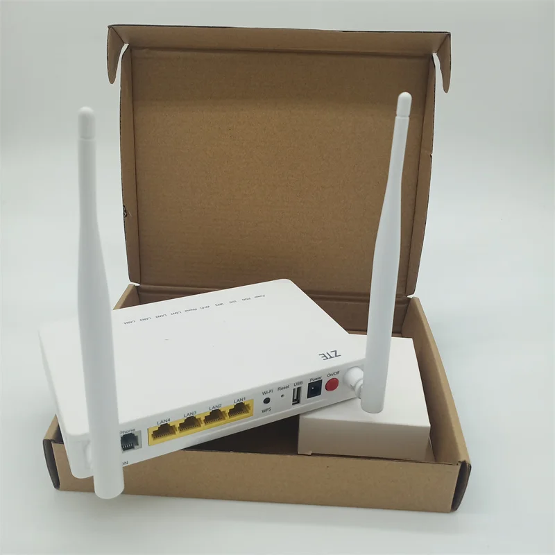 New Gpon Ont Modem Router 4ge Epon Onu Optical Fiber Equipment Ftth Zte ...