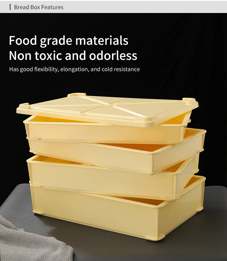 Food Grade Plastic Pizza Dough Storage Container Bakery Kitchen ...
