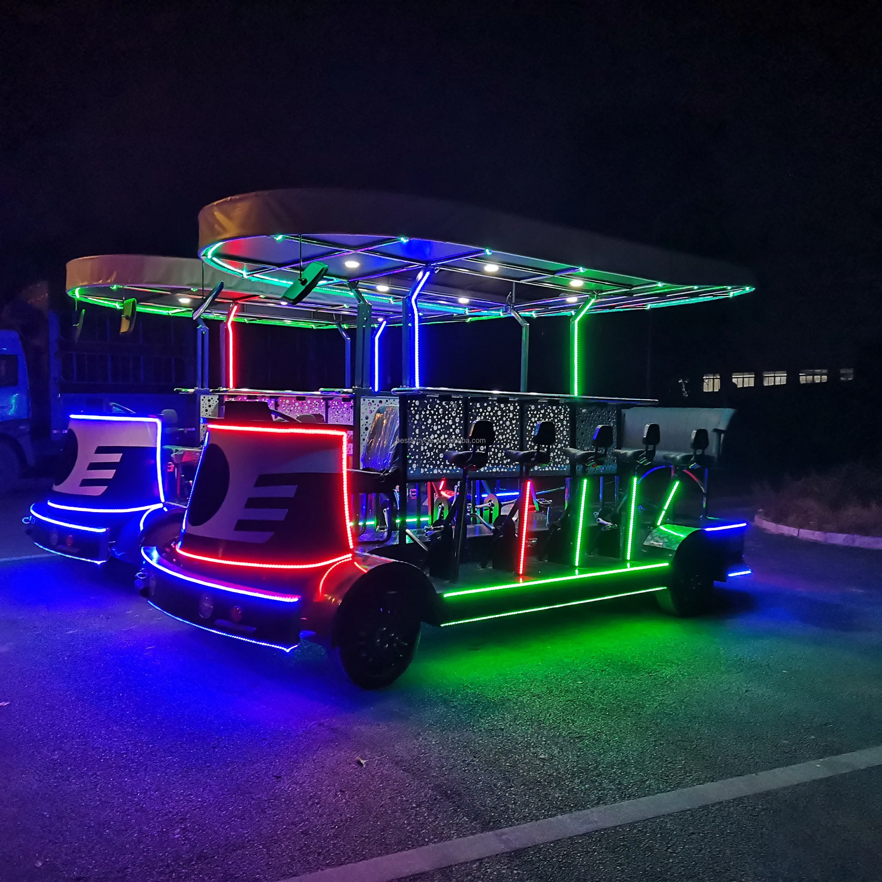 Sightseeing City Bus Pedal Pub Electric with Pedal Assit Party Pub Beer ...