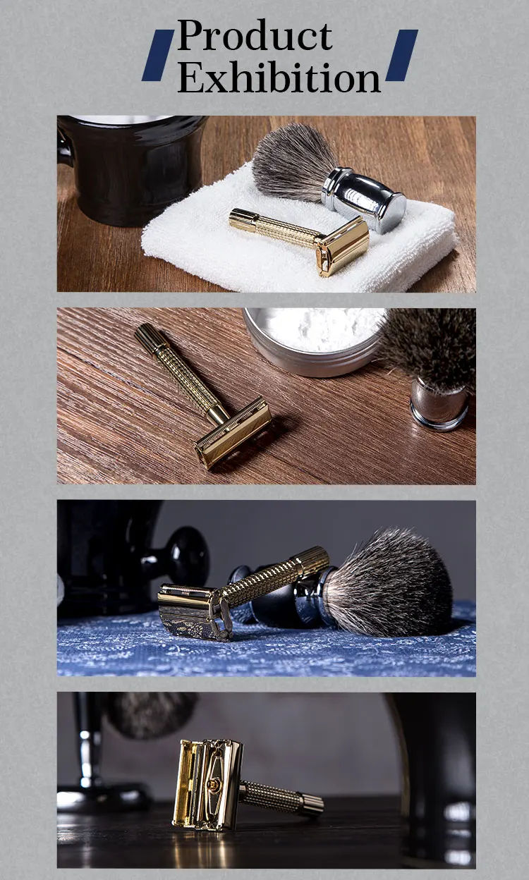Hot Selling Classic Double Edge Shaving Razor Brass Short Handle ...