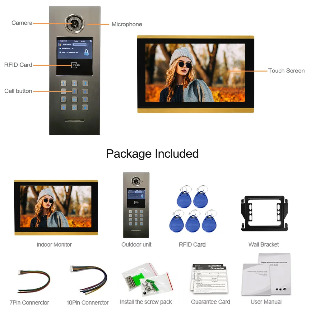Tuya Smart Ip Tcp Video Door Phone Intercom System Works With Mobile Phone For Multi Apartments ...