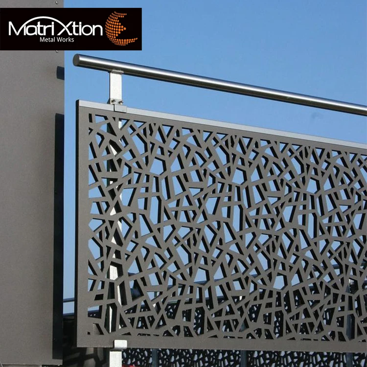Laser Cut Aluminum Railing high end balustrades & handrails stair ...