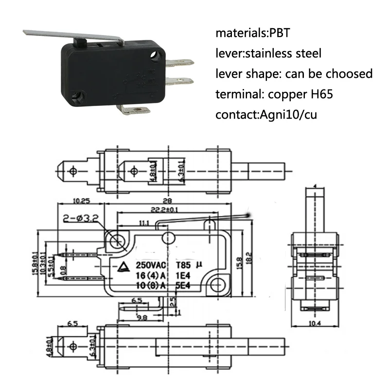 Dust-proof Micro Snap Action Switch - Buy Double Action Switch joystick ...