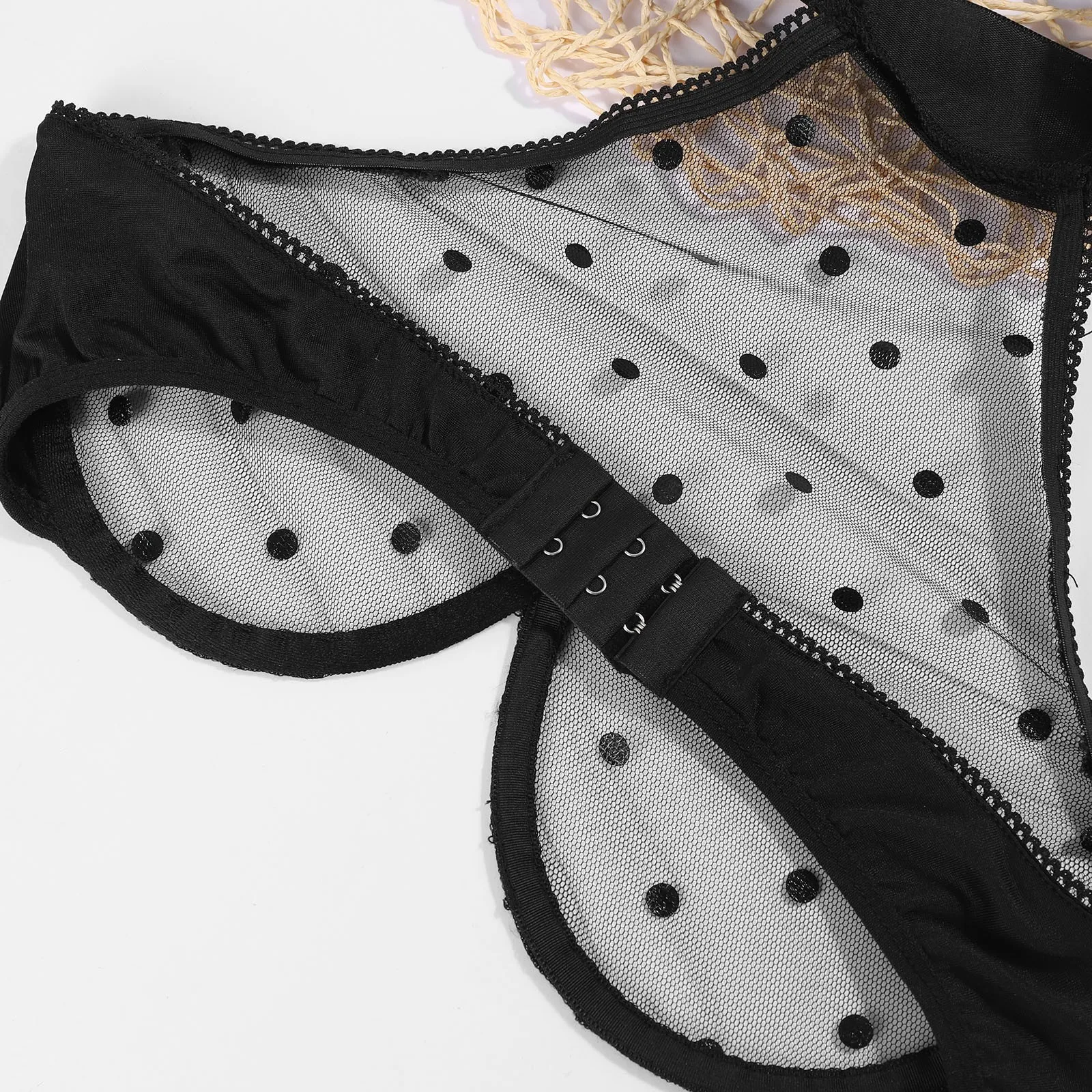 Shop Our Open Transparent Bra Mesh Buckle Neck Wrap Set