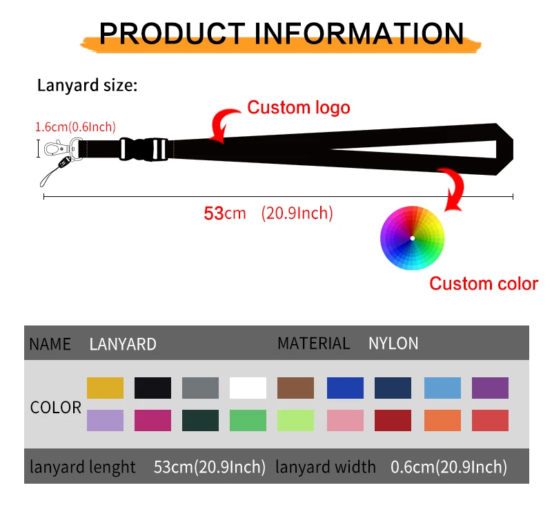 LEBEI Custom Cheap Breakaway Keychain Lanyard - Eco-friendly