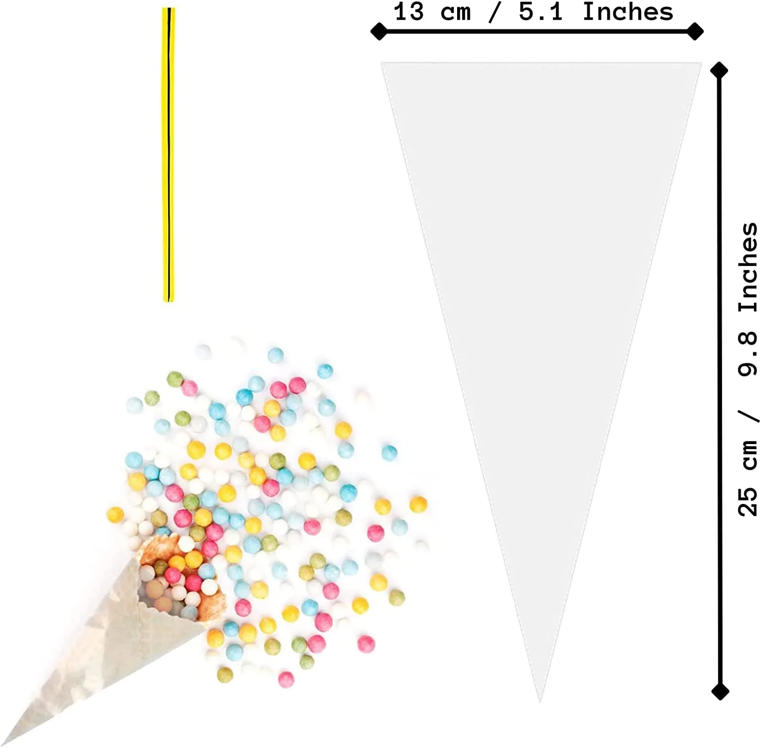 Plastic OPP Bags with Twist Ties - Perfect for Party Snacks