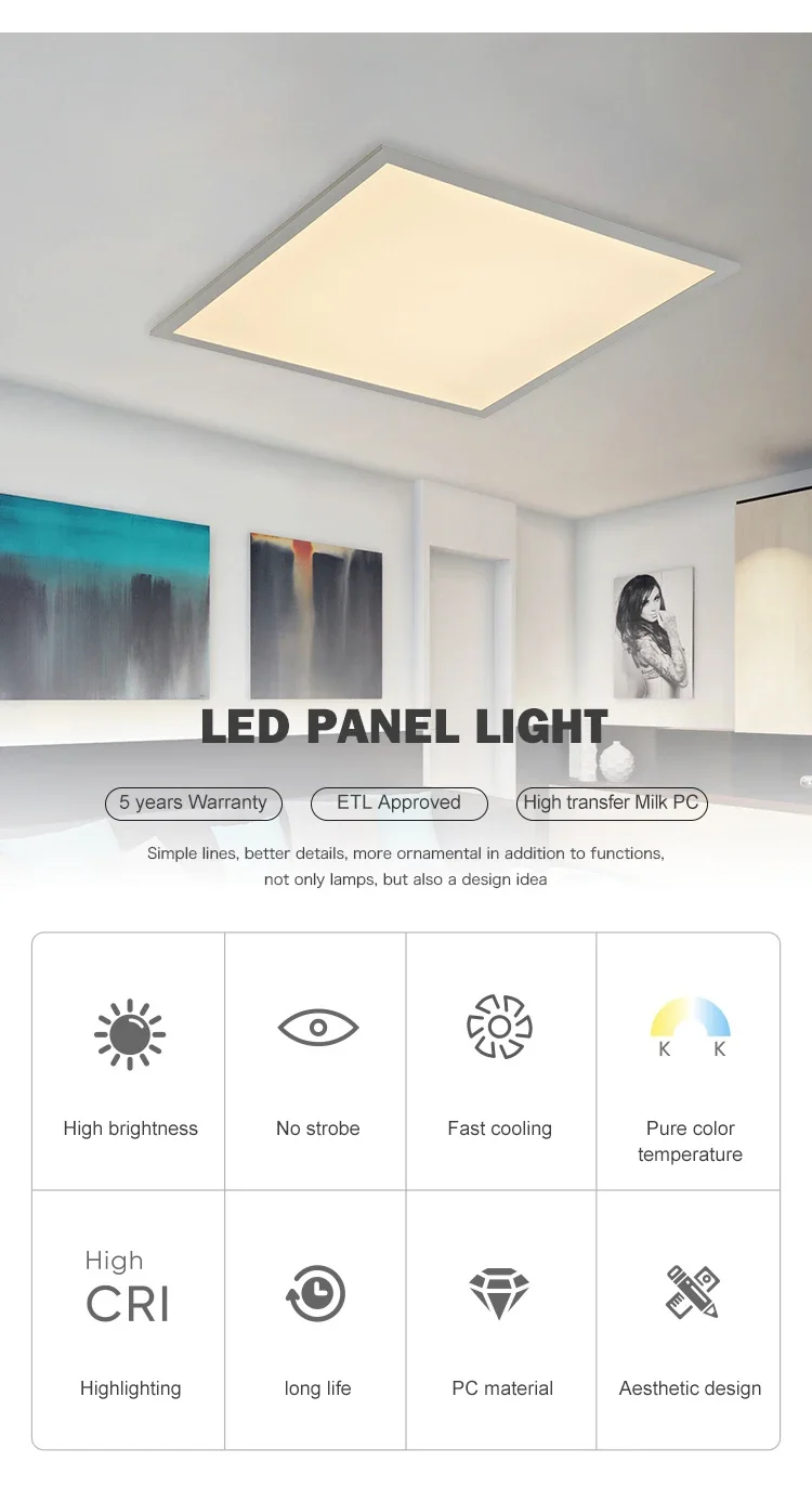 High-performance Concealed Integrated Ceiling Panel Light Top-quality ...