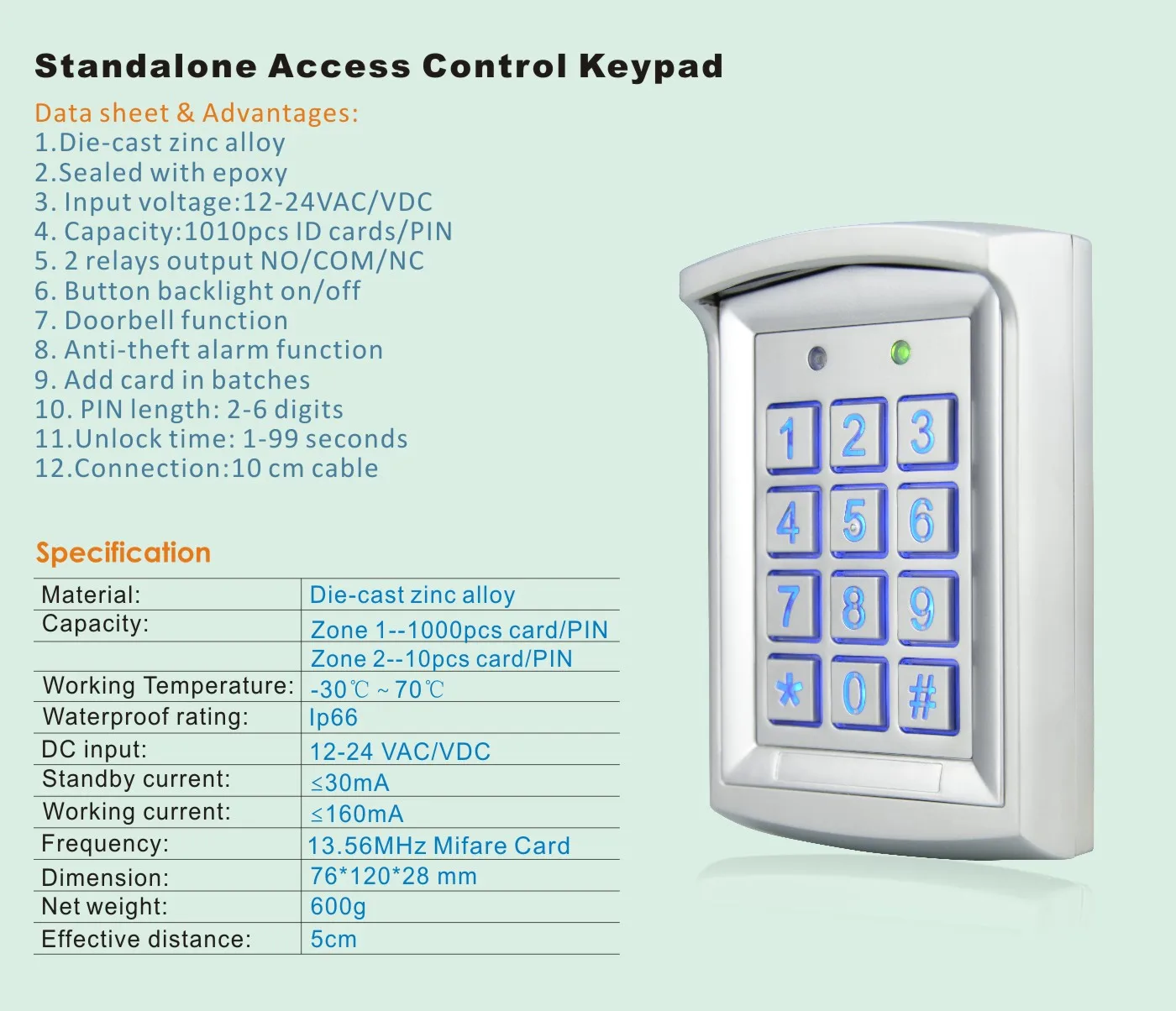 125khz Rfid Proximity Card Door Access Controller - Buy Cheap Price Standalone Rfid Security ...