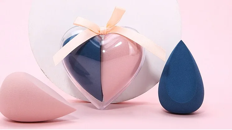 Lameila Wholesale 2pcs Heart Makeup Sponges Blender Latex Free Custom ...