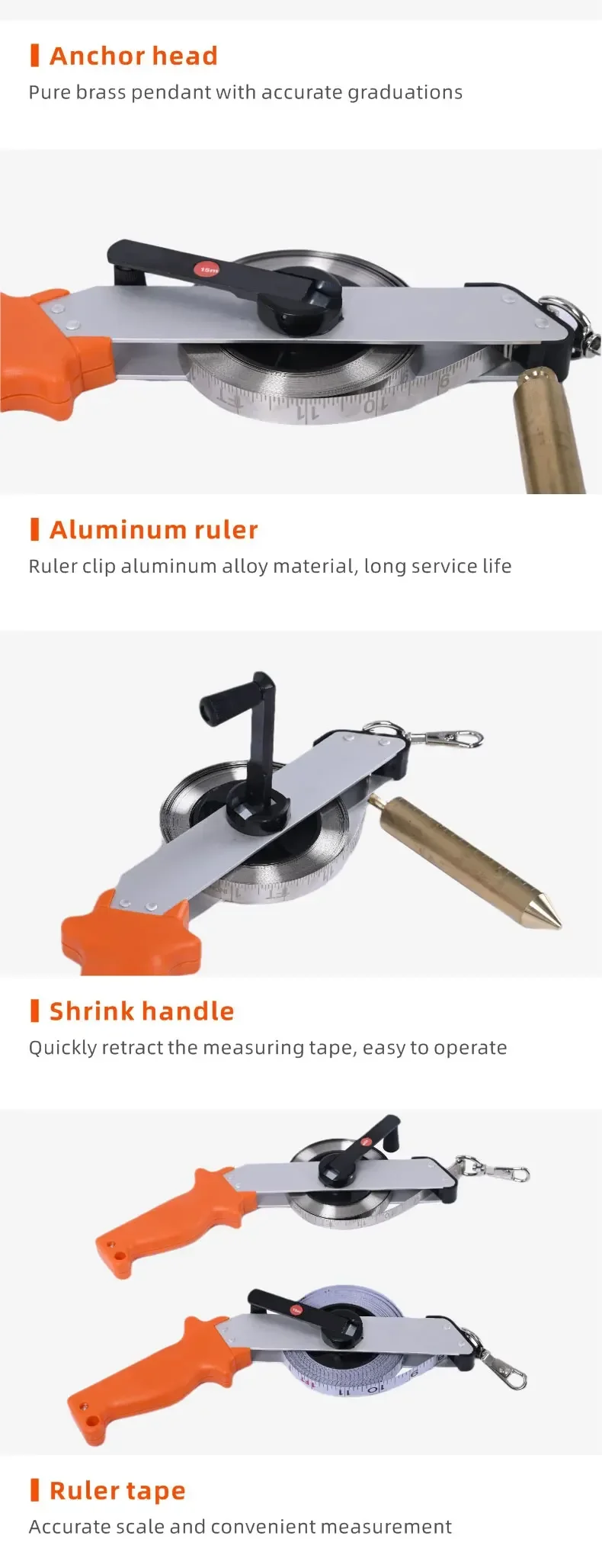 Impa 650851 Stainless Steel Oil Gauging Tank Tape Dipping Sounding ...