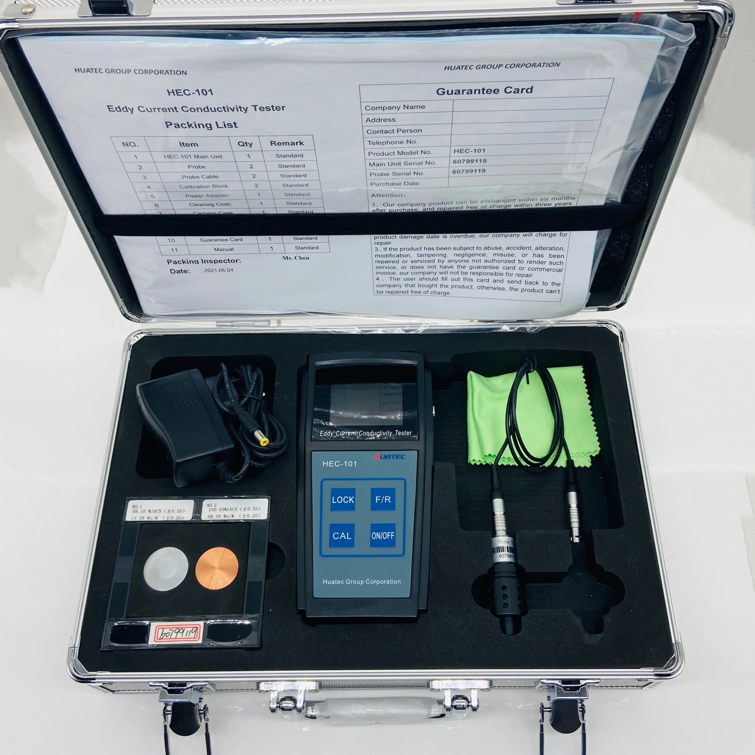 HUATEC HEC-101 Eddy Current Copper Conductivity Meter