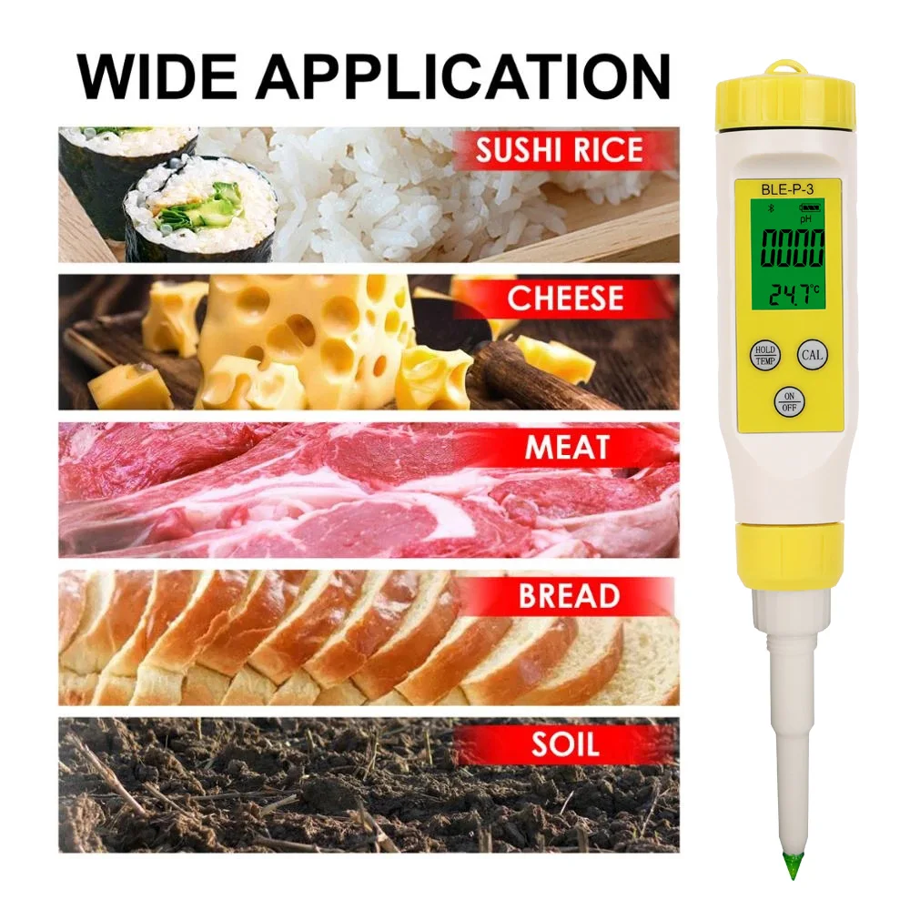 Digital Ph Meter For Food,Food Ph Tester With High Accuracy Ph Probe ...