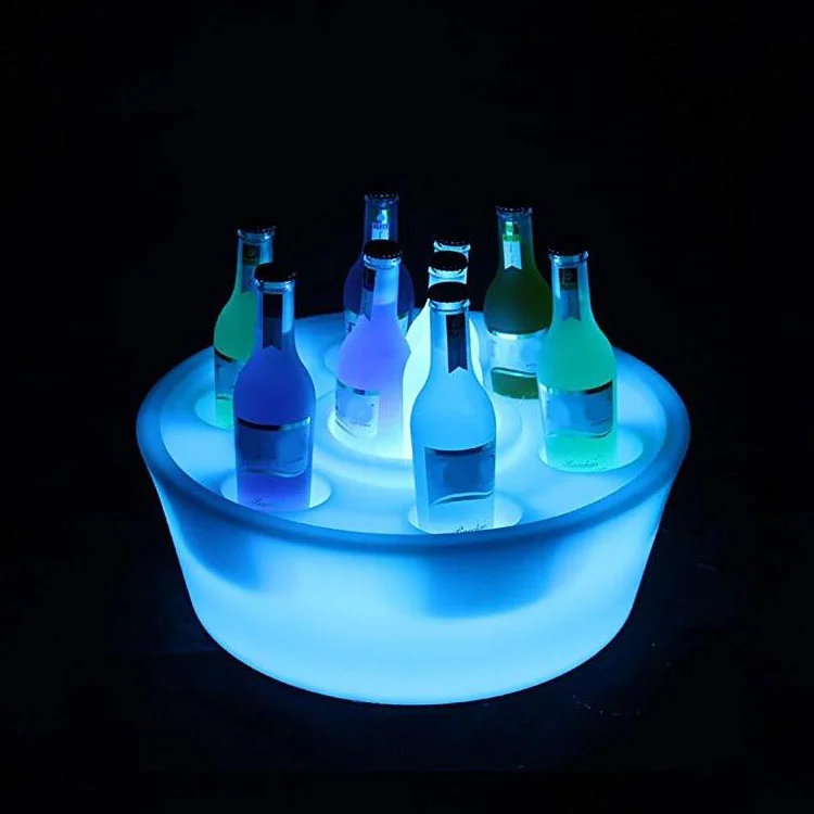 Super Bright Light Up Round Shape Led Wine Serving Tray - Buy Led ...