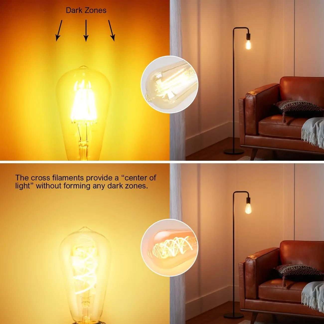 Quality Nostalgia Retro Lighting in the Home Cafe Bar E27 ST64 LED 4W ...