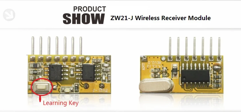 433mhz RF Receiver Module with 4 Channel Output for Smart Home