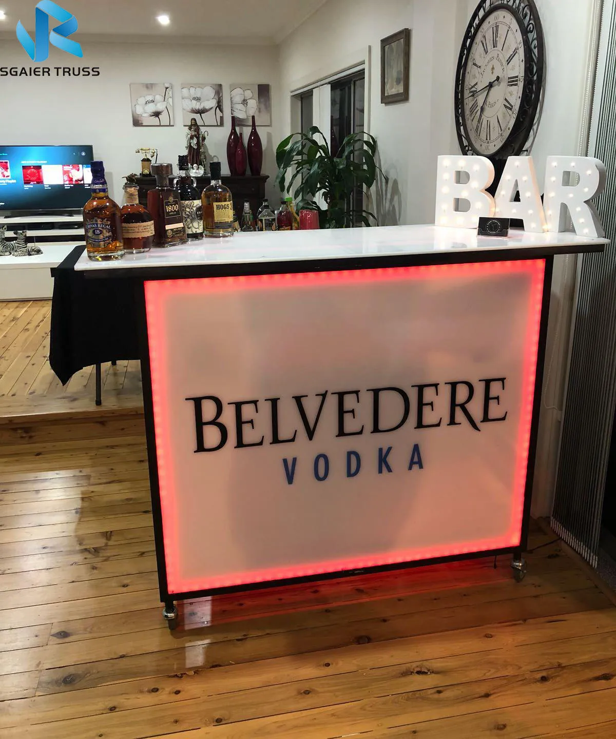 Mini Bar Movil - Portable Folding Bar Counter with LED