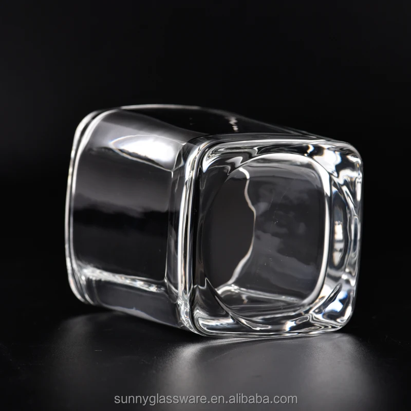 Transparent Square Shape Glass Candle Jars For Wholesale - Buy Square ...