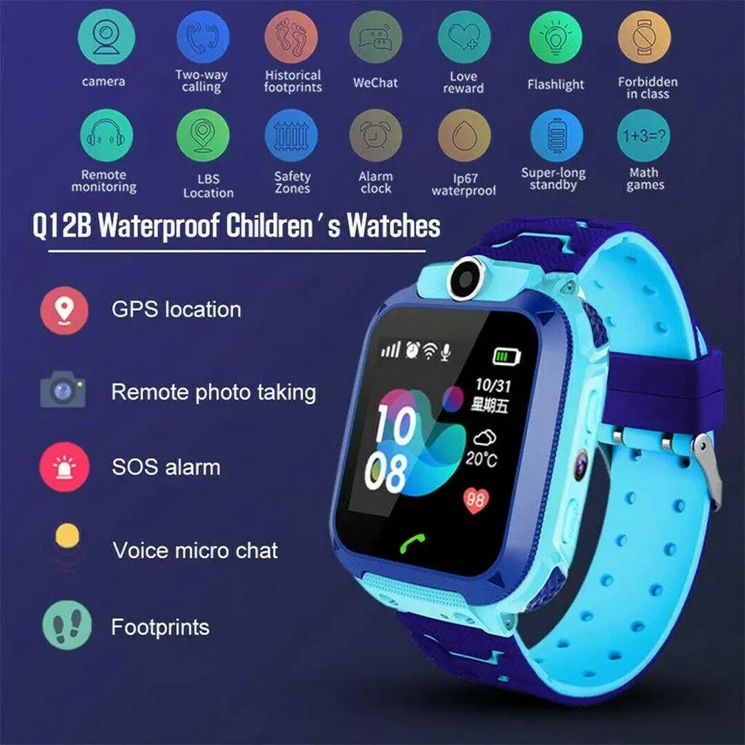 Q12 Kids Watch 1.44 Inch Lbs Positioning Ip67 Anti-lost Smart Watch ...