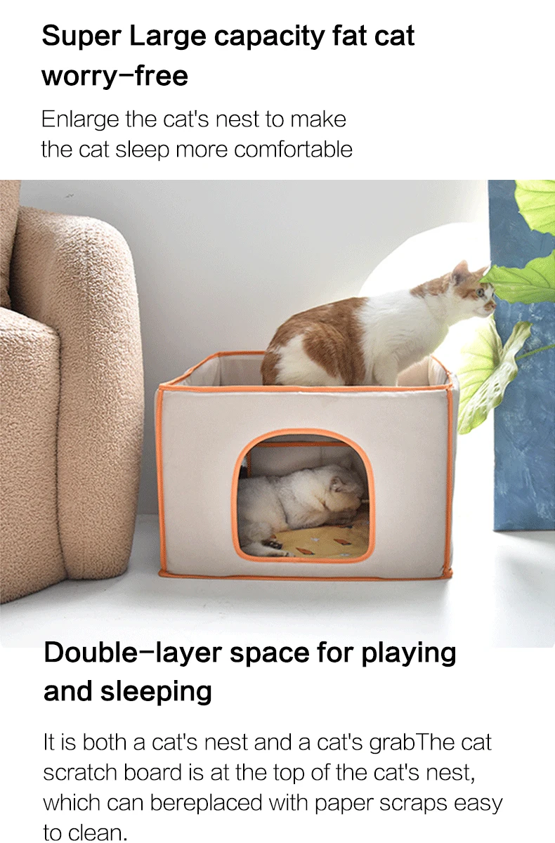 Modern Pet House Bed Cat Box For Truck With Window Scratch Box Board ...