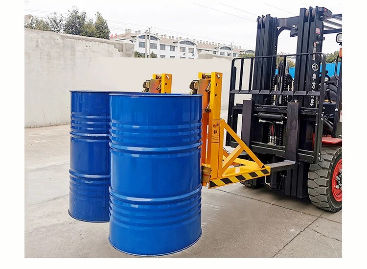 Forklift Attachment Oil Drum Lifting Clamps - Heavy Duty
