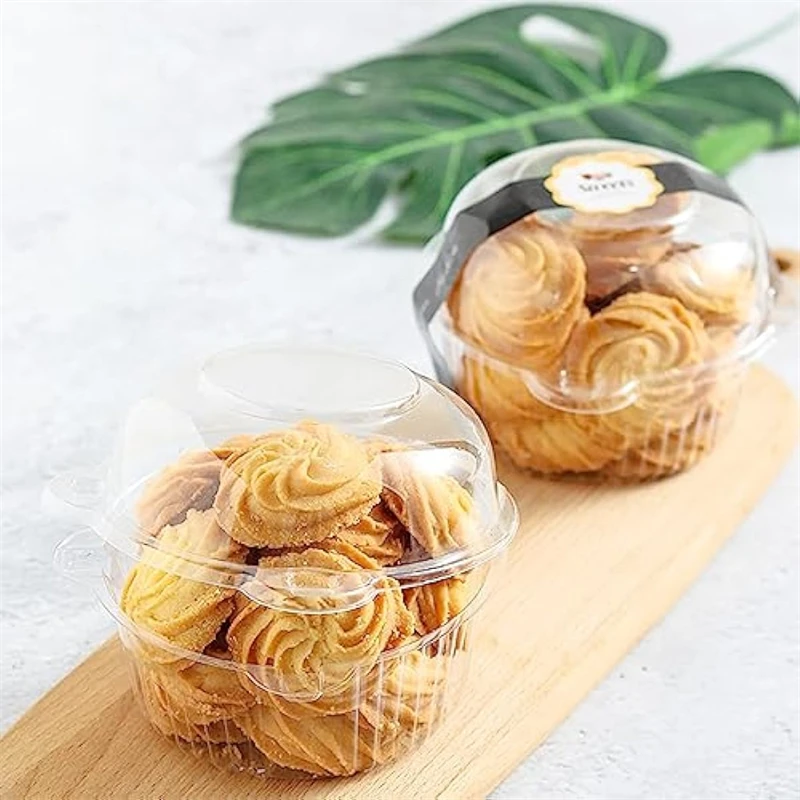 Custom Round Clamshell Stackable Deep Dome Cupcake Carrier Plastic ...