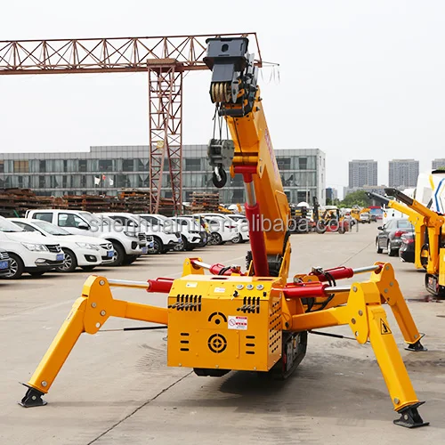 Rotary Arm Remote Control Spider Crawler Crane For Small Space Hoisting ...