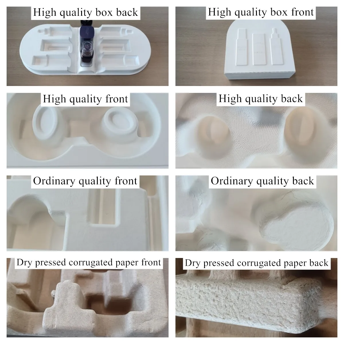 Customized Bagasse Fiber Molded Bottle Packaging Insert Packaging Box ...