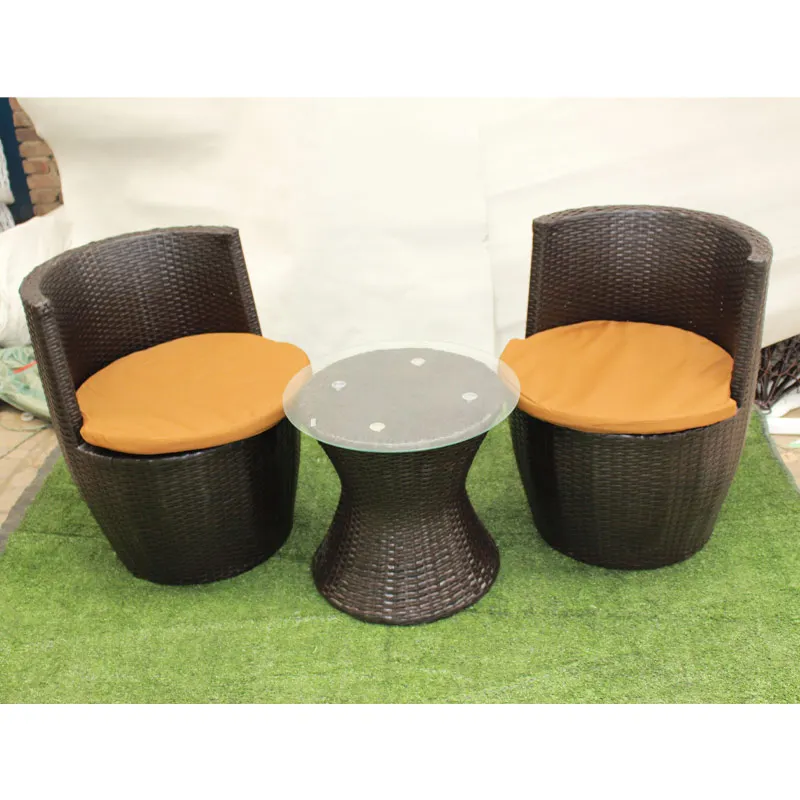 Explosive Style Indoor and Outdoor Balcony Garden Retro Leisure Rattan ...