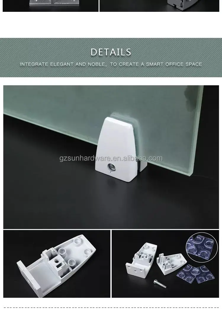 Office Workstation Desk Screen Clamp Partition Shelf Bracket Glass ...