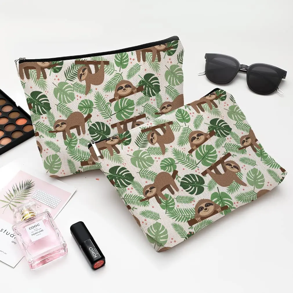 Promotional Eco Recycled Durable Cartoon Sloth Pattern Cotton Zipper ...