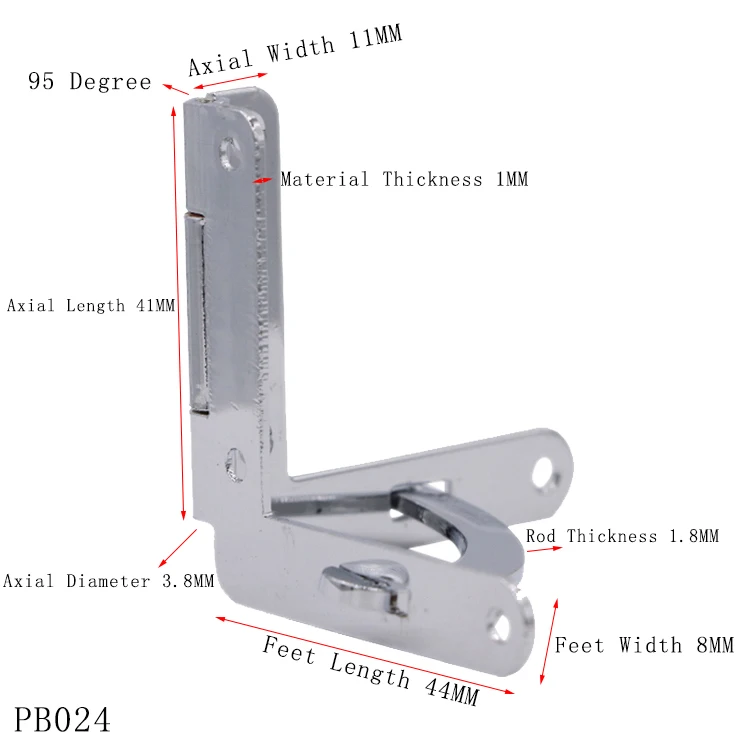 Solid Brass Nickle Plated Quadrant Hinge for Humidor Boxes