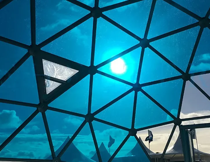 6m Glass Geodesic Dome Tents Aluminum Frame Tempered Glass Igloo Tent ...
