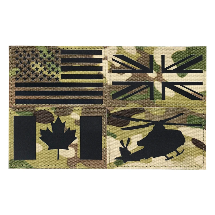 5x8CM Black Reflective Badge Custom Logo Laser Cut Reflective Flag ...