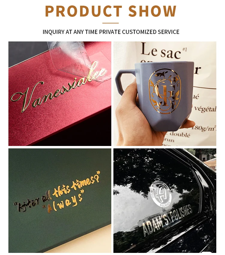 Custom Printed Vinyl Logo Transfer Sticker Clear 3D Metal Sticker ...