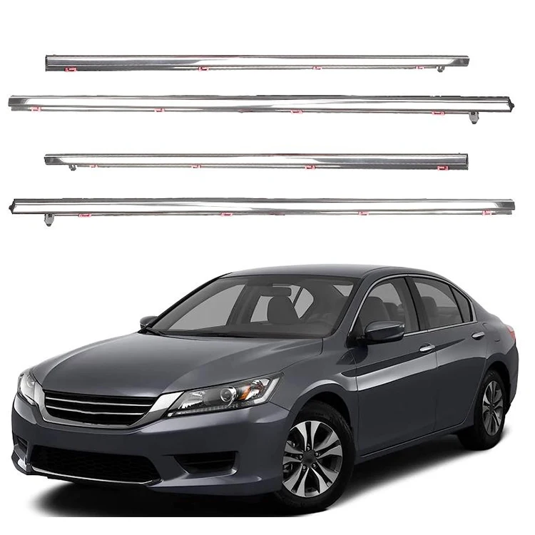 Car Body Kit Accessories Window Bright Glossy Black Decorative Strip ...