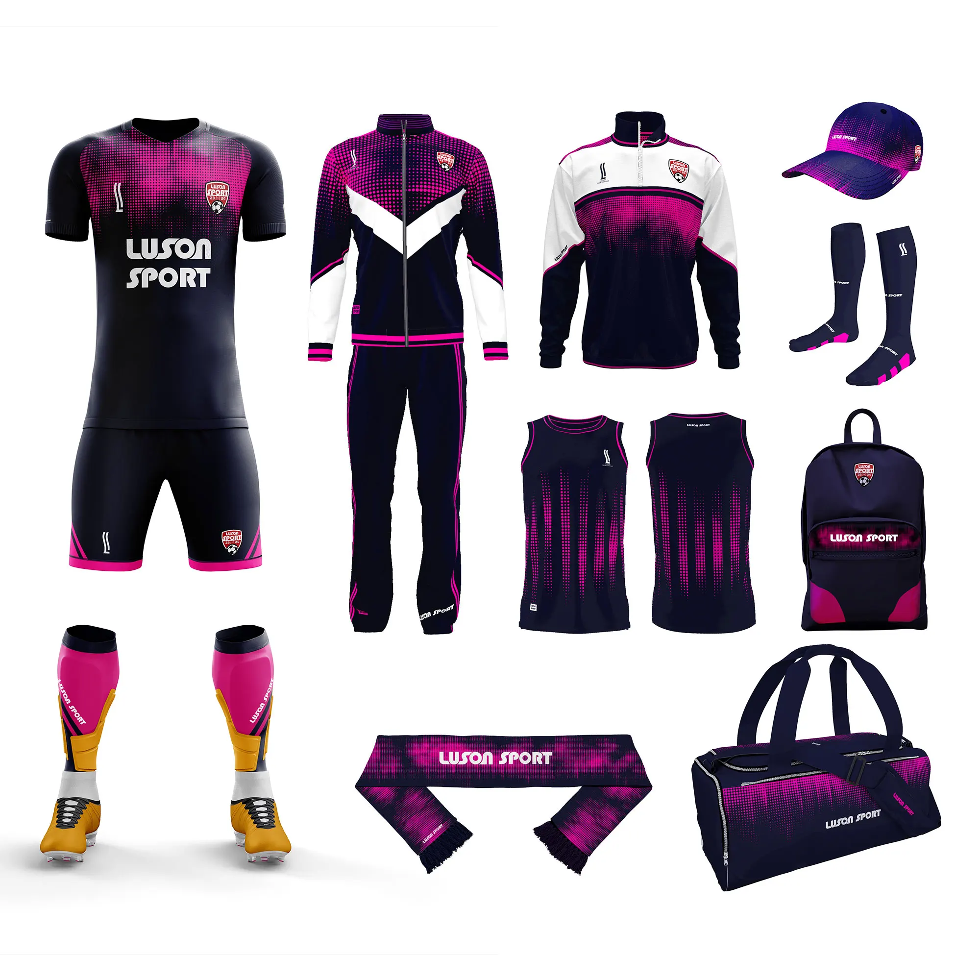 Luson Mens Custom Football Jerseys Design Shirts Youth Uniforms Futbol ...