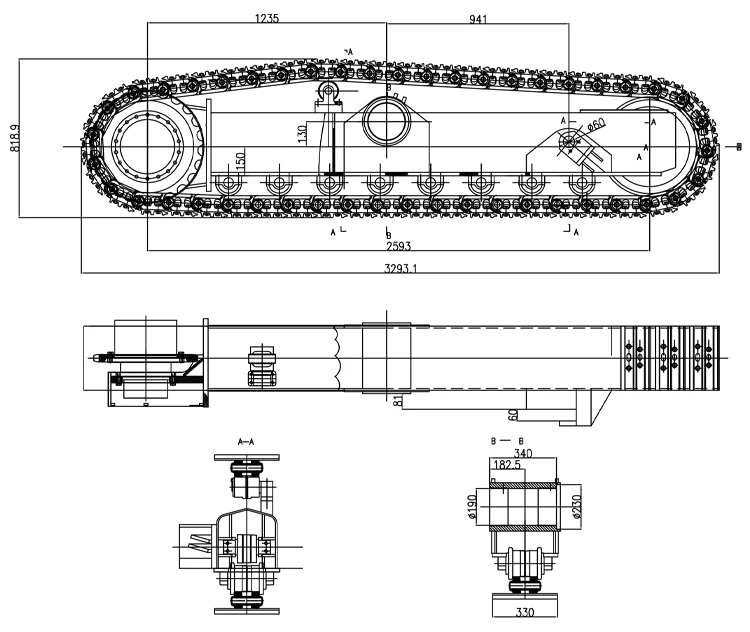 Excavator Spare Parts With Motor Load-bearing 680kg Undercarriage ...