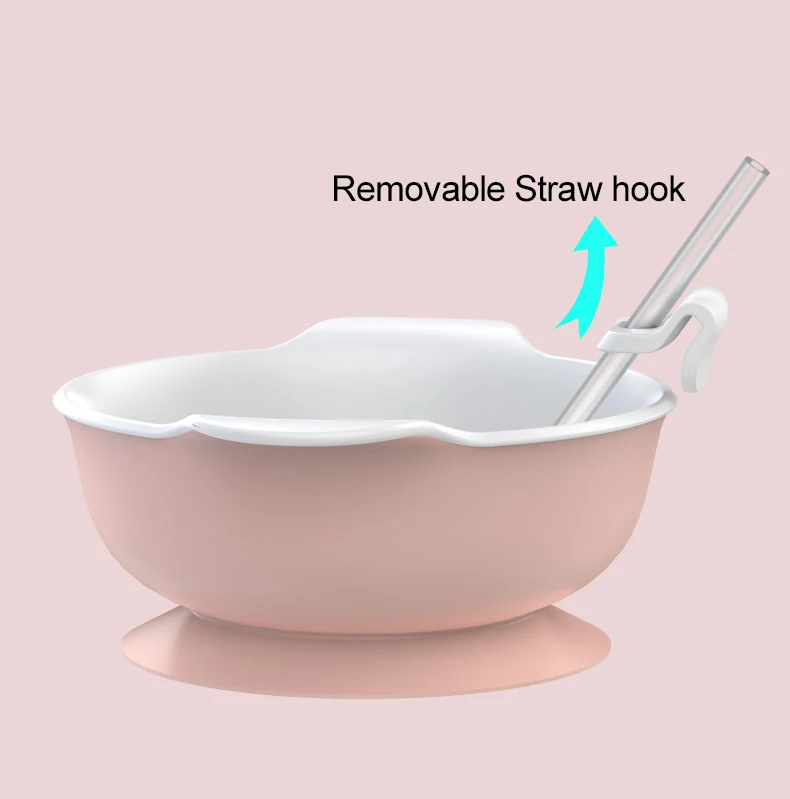 New Design Innovative Design 3 In 1 Baby Bowl With Soft Silicon Straw ...