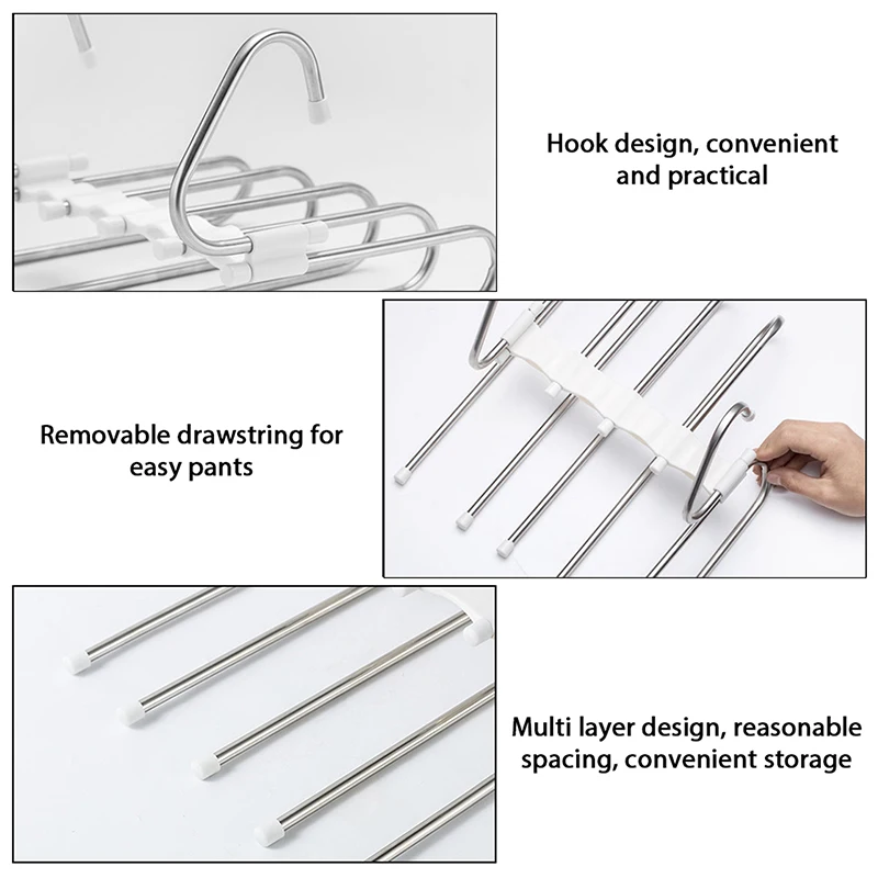 Wardrobe Organizer - Multifunction 5 in 1 Magic Pants Hangers
