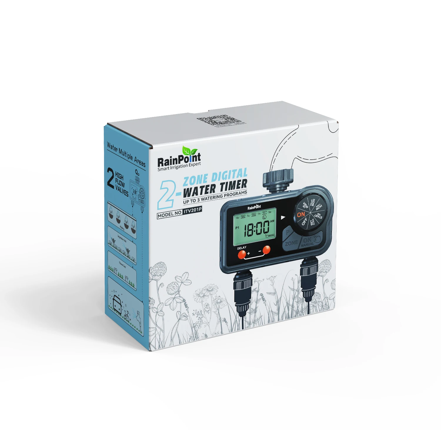 2 Zones Water Timer Large Lcd Display Irrigation Timer For Home And ...