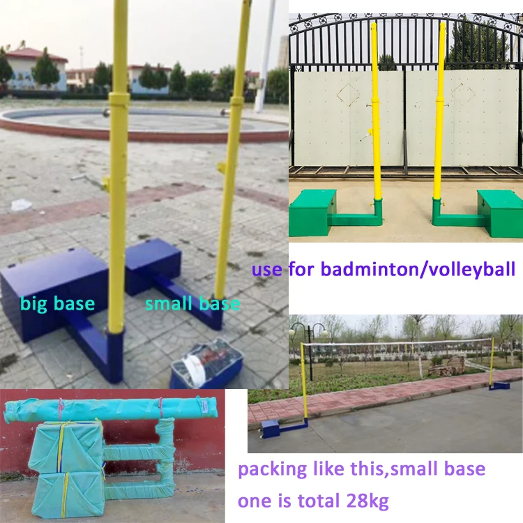 Multi-functional Badminton Volleyball Post Outdoor Volleyball Net Post ...