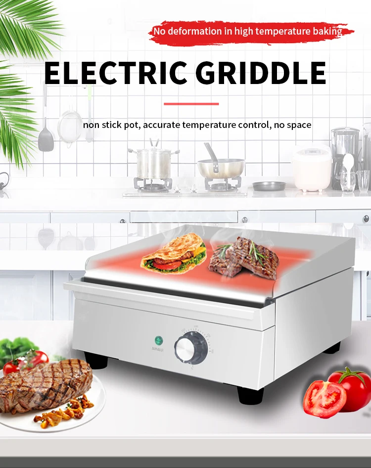Commercial Restaurant Kitchen Flat Top Electric Contact Griddle - Buy ...