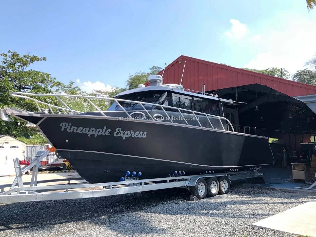 Poseidon Luxury 36ft Aluminum Fishing Speed Boat - 35 Knot Outboard ...