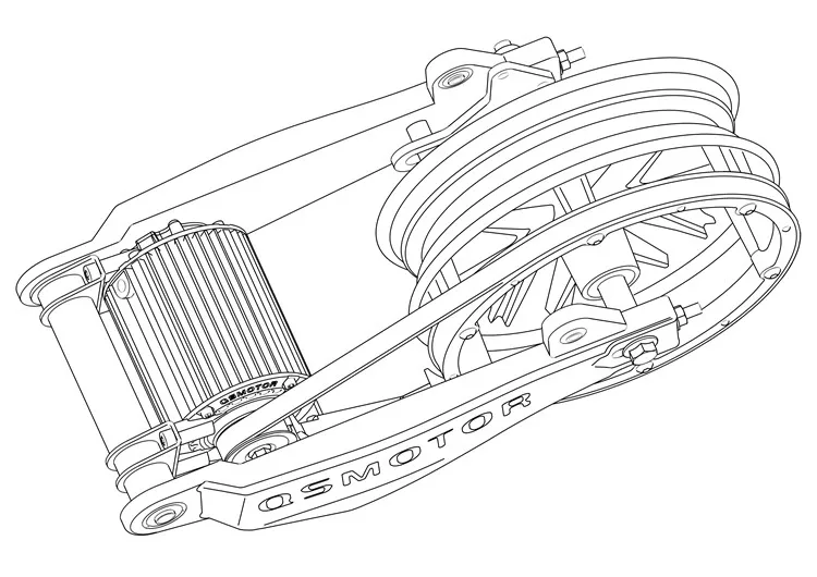 QS MOTOR QS90 1000W Mid Drive Motor Assembly Kits 72V 55KPH
