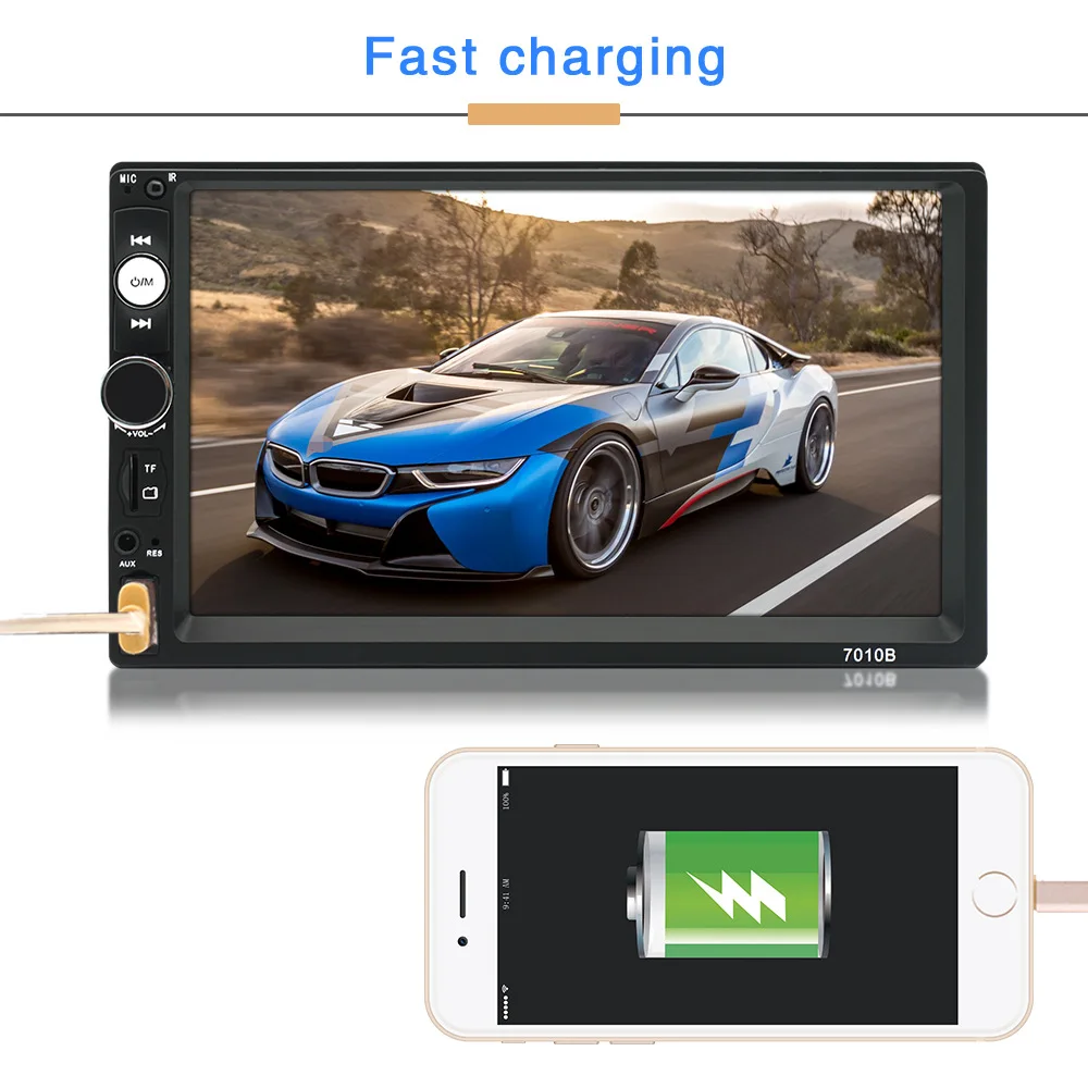 7 Inch 2 Din Car Stereo - Universal MP4 Player with BT