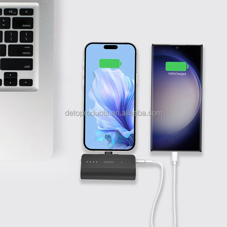 5000mah Pd20w Fast Charging Mini Capsule Charger Power Bank Type C ...