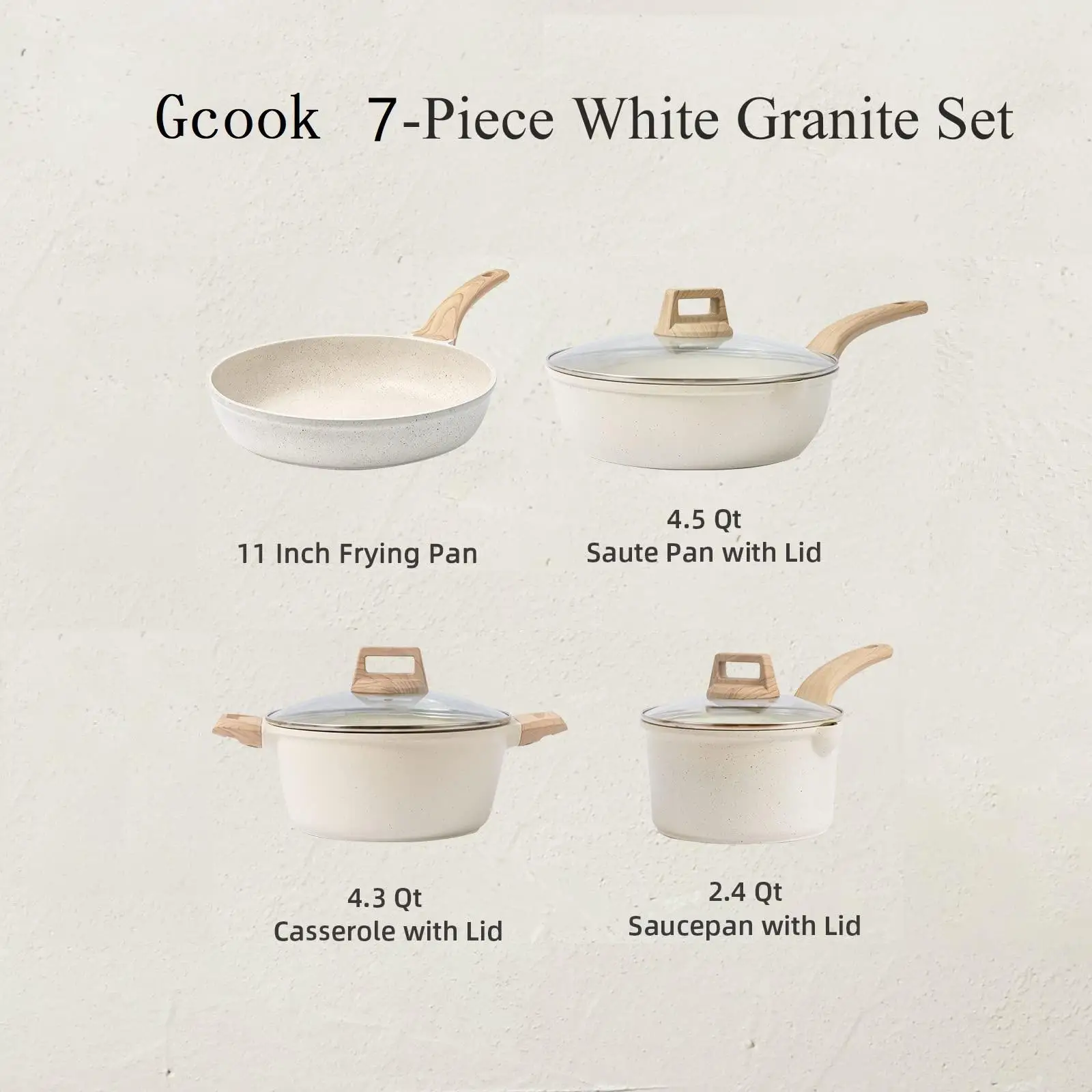 Gcook Cookware Set - Versatile and Durable Kitchen Essentials