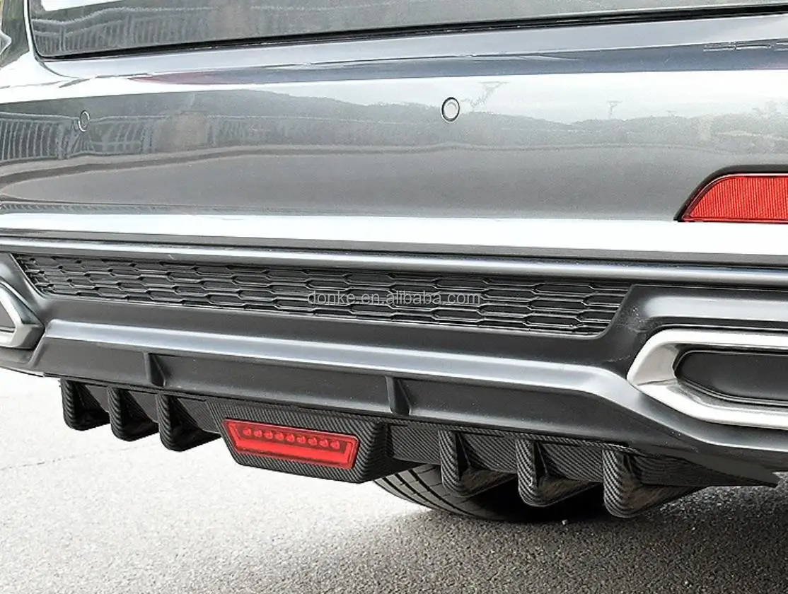 Car Accessories Universal Rear Bumper Diffuser Lip with Exhaust Tip ...