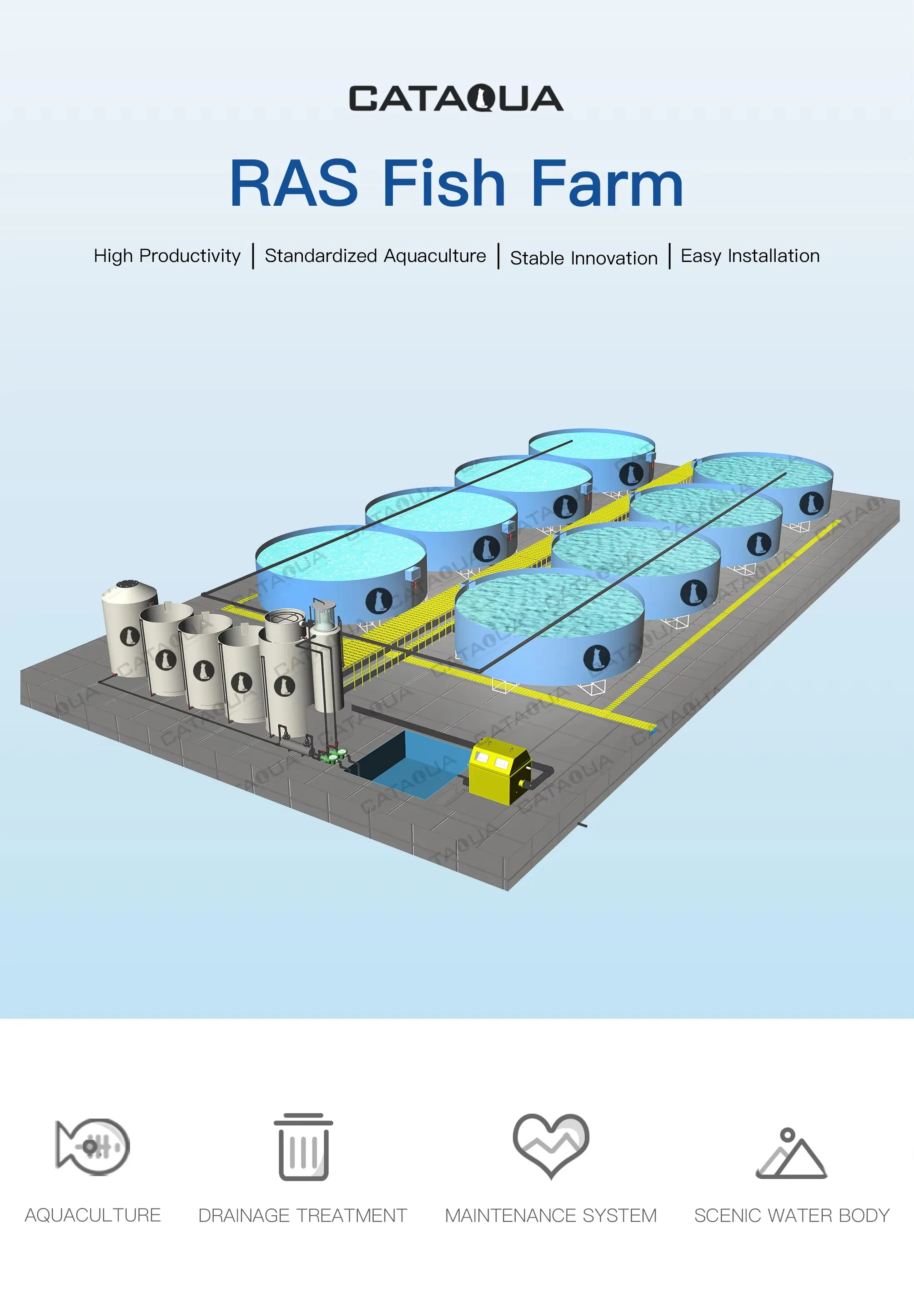 Integrated System Aquaculture Equipment Tilapia RAS Crab Recirculating ...