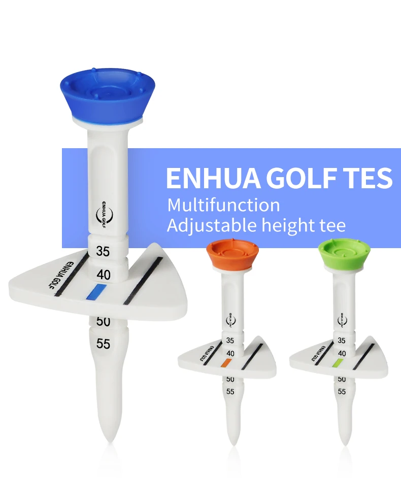 ENHUA Golf Tees - High Quality Nylon+tpr Adjustable Tees